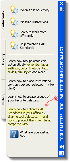 Training Tool Palettes Training